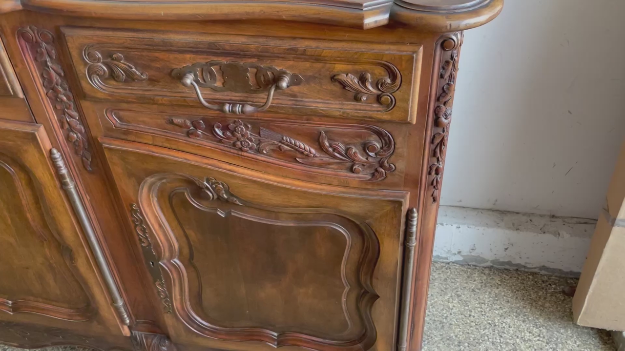 Exquisite 1940 French Louis XV Walnut Sideboard – A Masterpiece of ...
